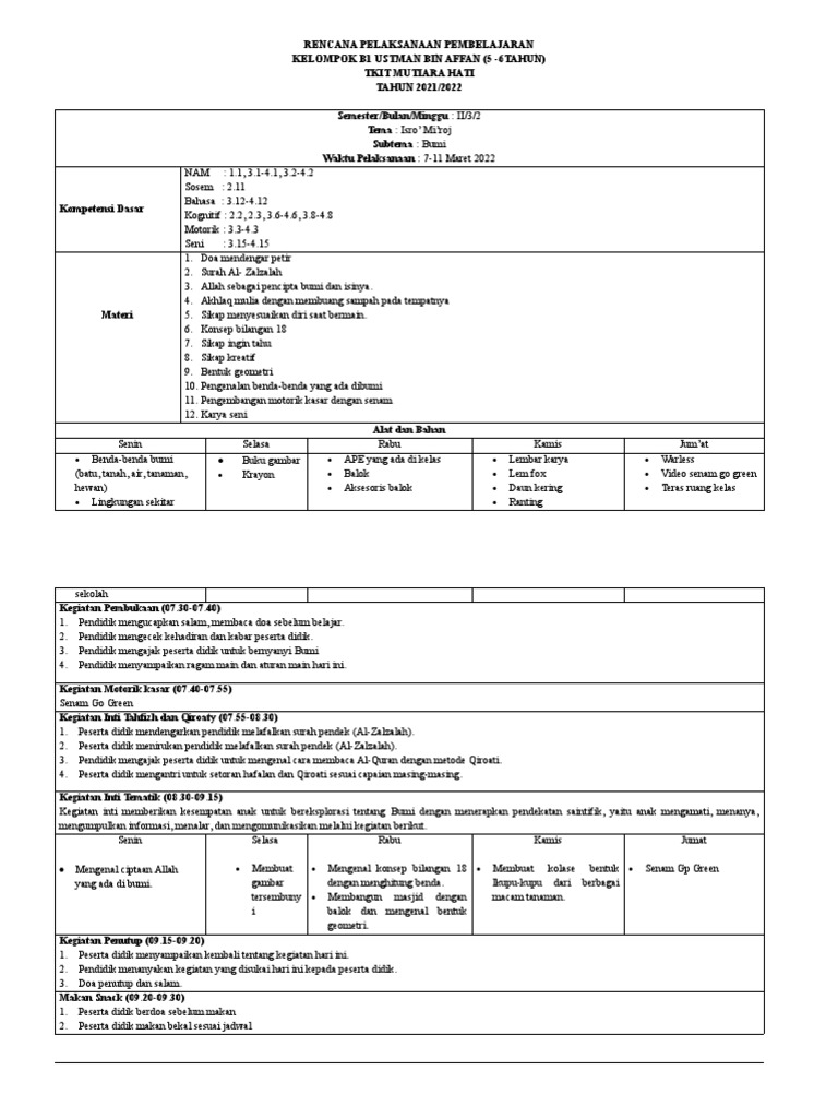 RPP - B1 - Tema 9-2 | PDF