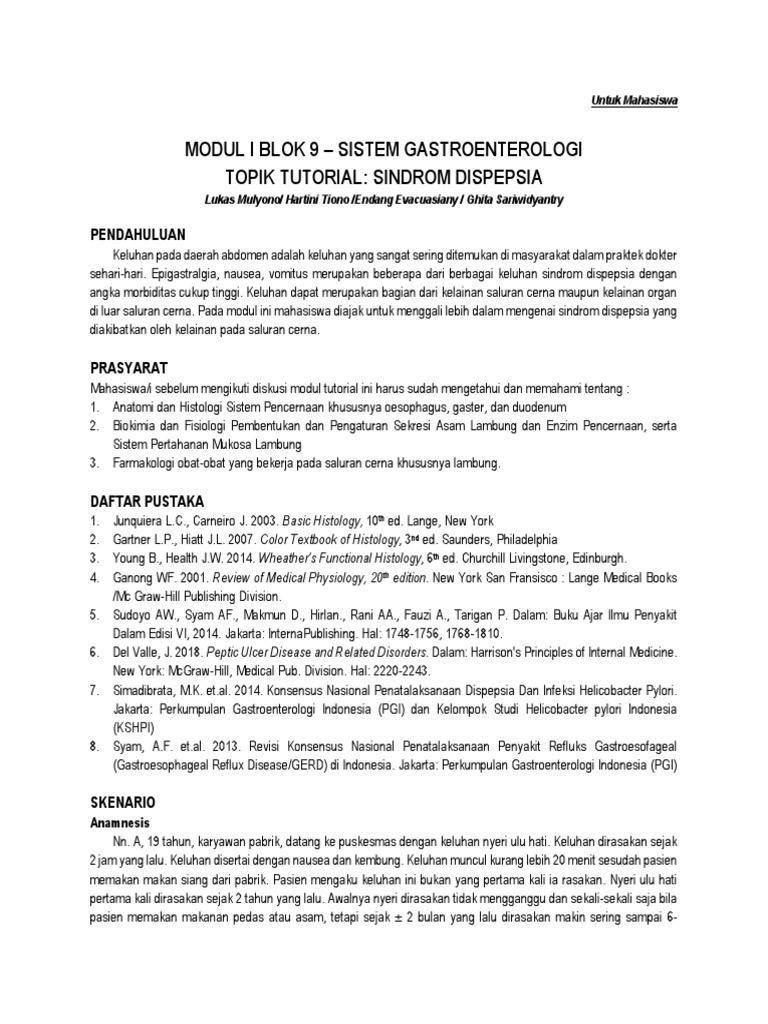 Skenario Modul 1 Blok 9 | PDF