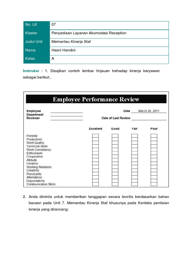 15 - Reception - A - Hasni Handini - LK.07 | PDF