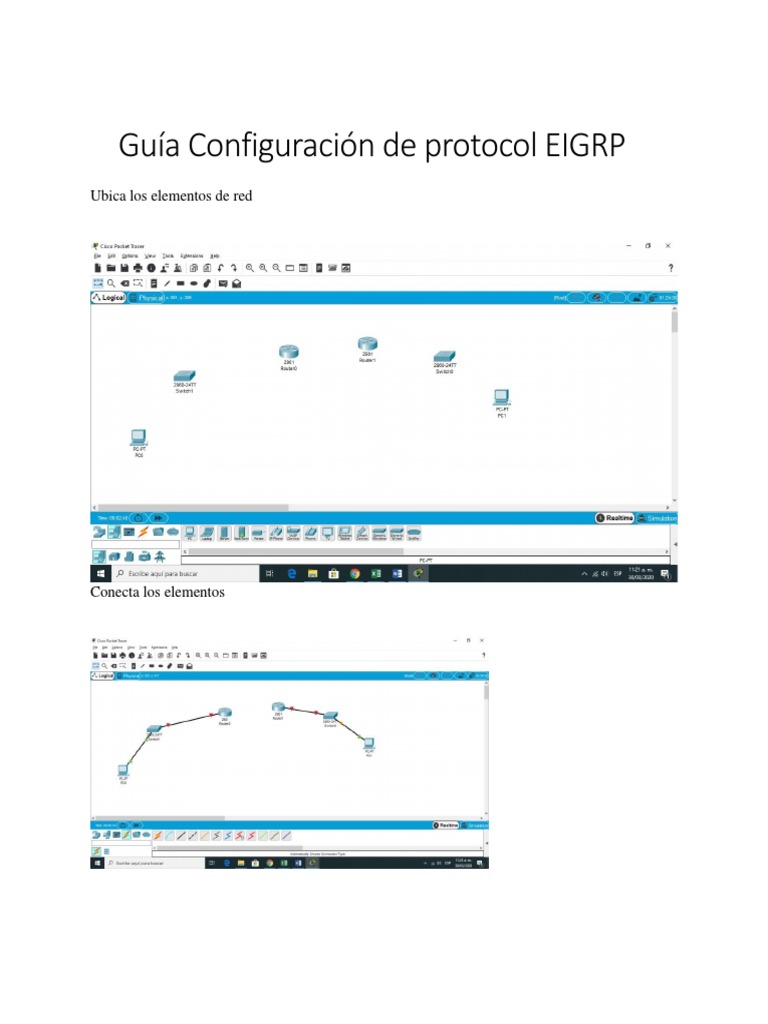 Guia Configuracion EIGRP | PDF | Enrutador (Computación) | Red de computadoras