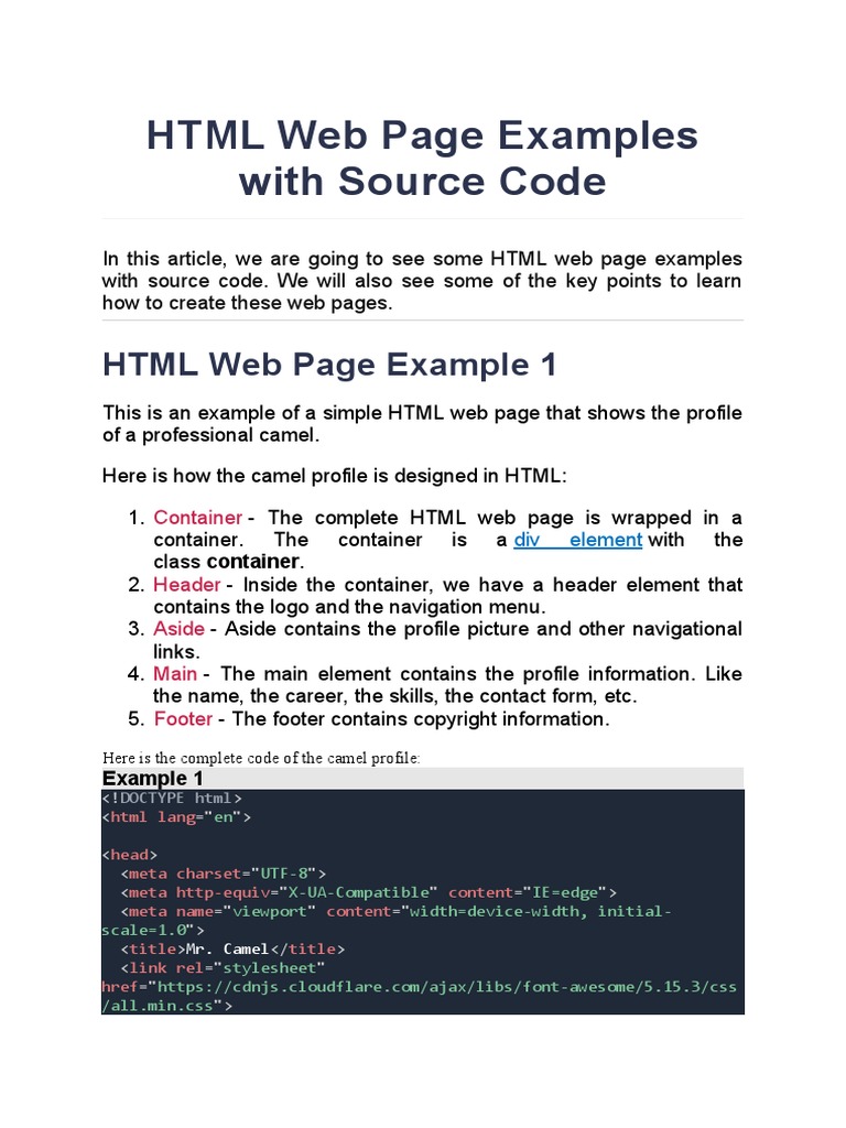 Task | PDF | Html Element | World Wide Web