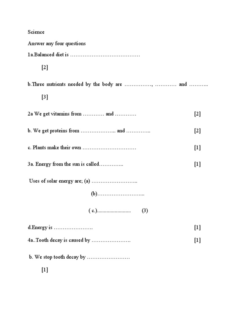 Primary Science Quiz | PDF | Agriculture | Soil