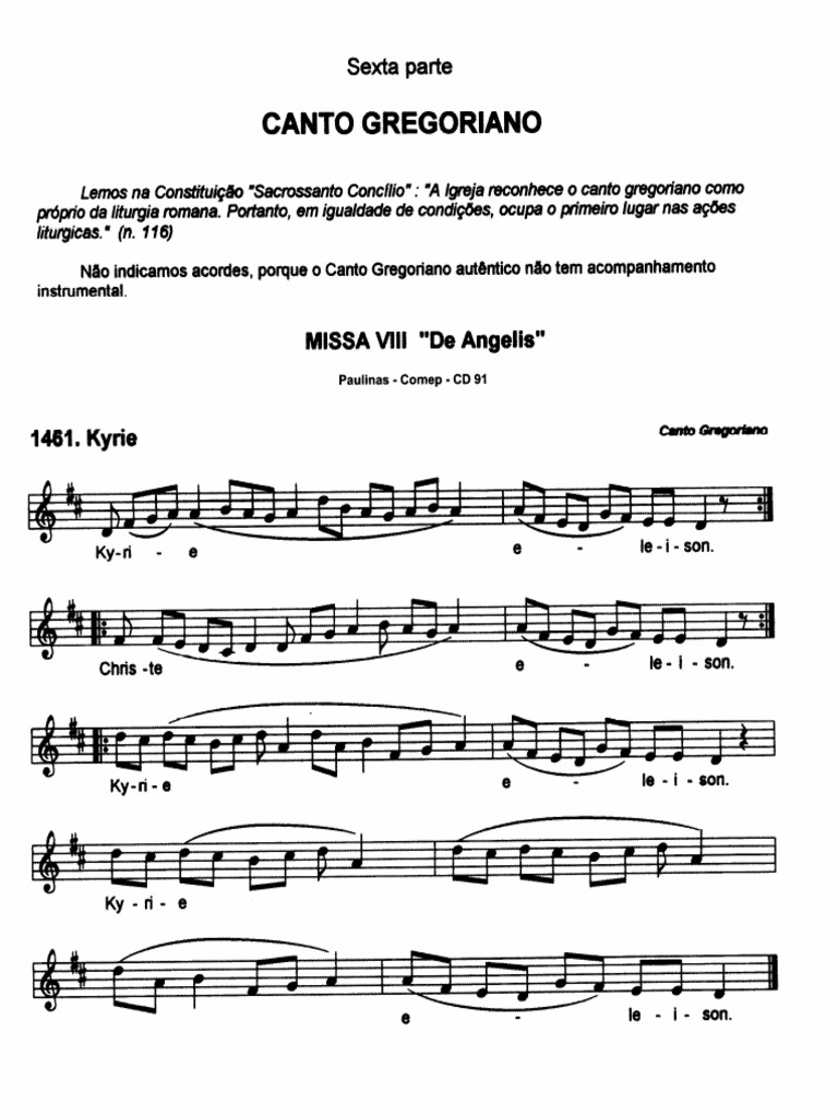 1461 - 1471 - Canto Gregoriano | PDF