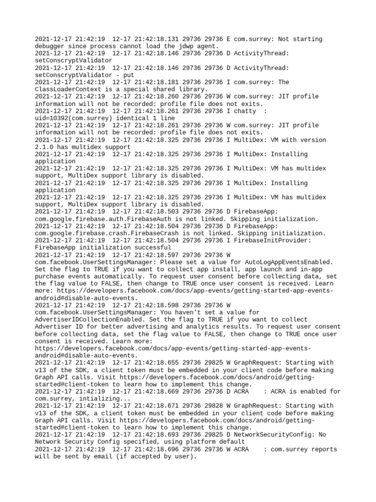 Android App Debugging Log Analysis | PDF | Domain Name System | Library ...