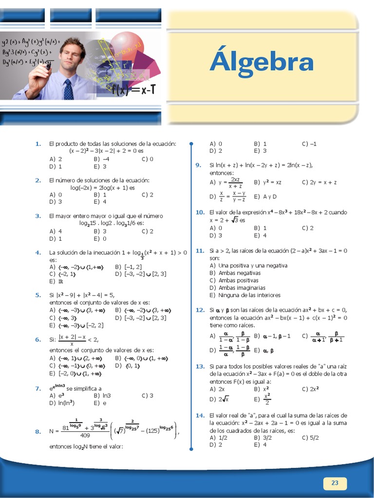 Algebra | PDF | Ecuaciones | Álgebra abstracta