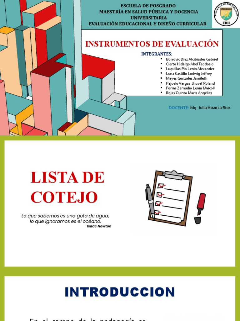 Instrumentos de Evaluación | PDF | Evaluación | Aprendizaje