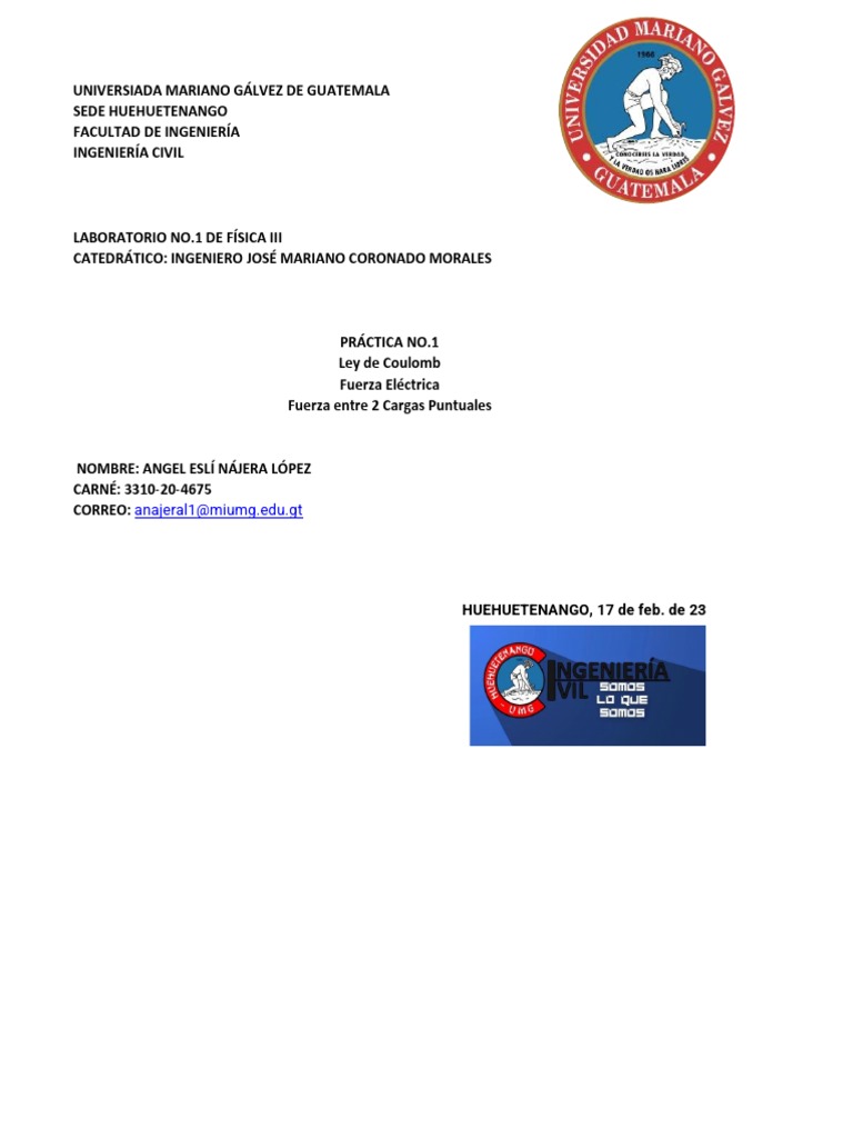 Practica 1 Fisica Iii Solución | PDF | Fuerza | Cantidades fisicas