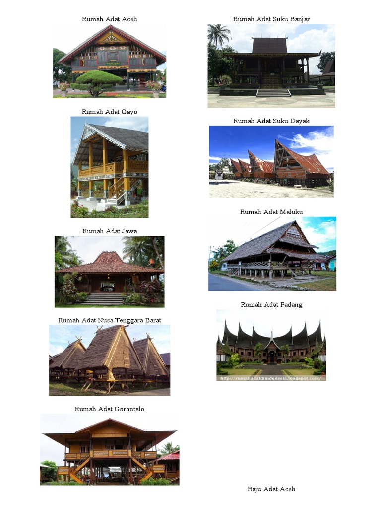 Rumah Adat Aceh Dan Baju 2 | PDF