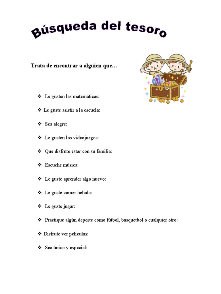 Búsqueda Del Tesoro | PDF