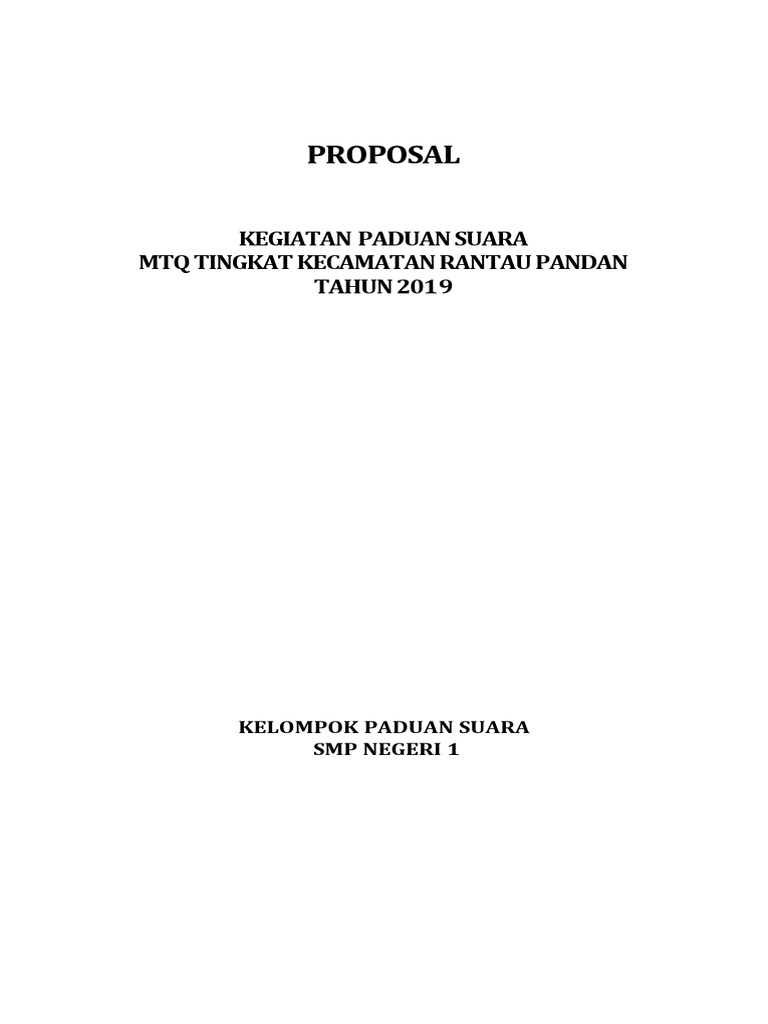 Proposal MTQ | PDF