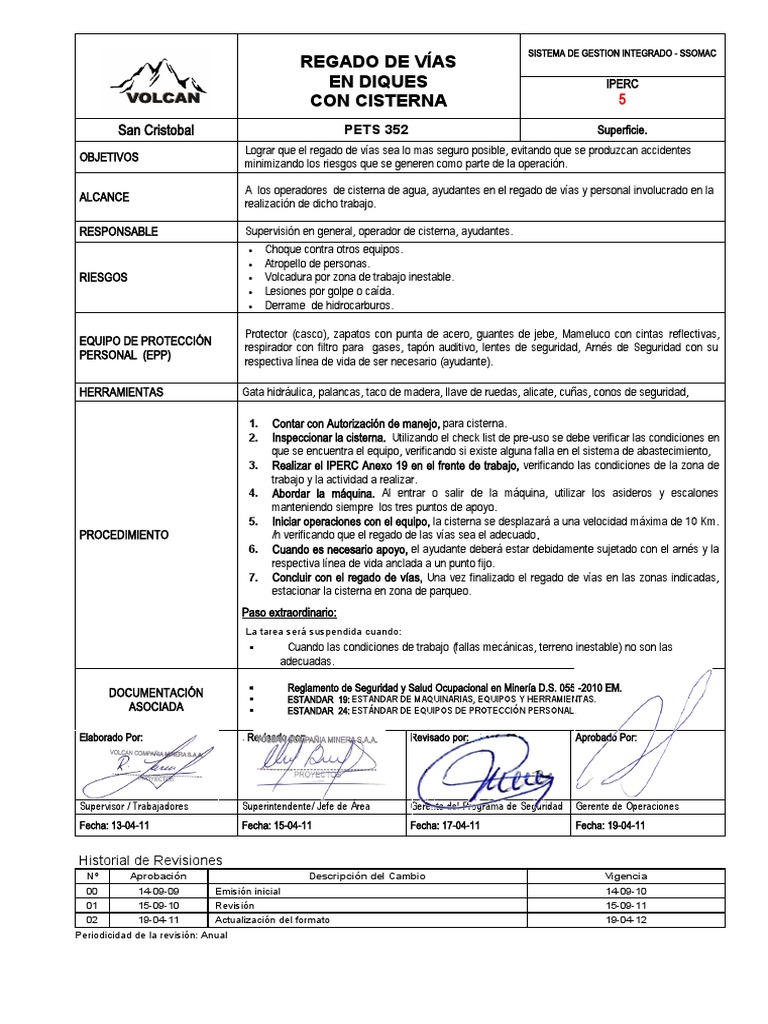 Seguridad en el Regado de Vías con Cisterna | PDF