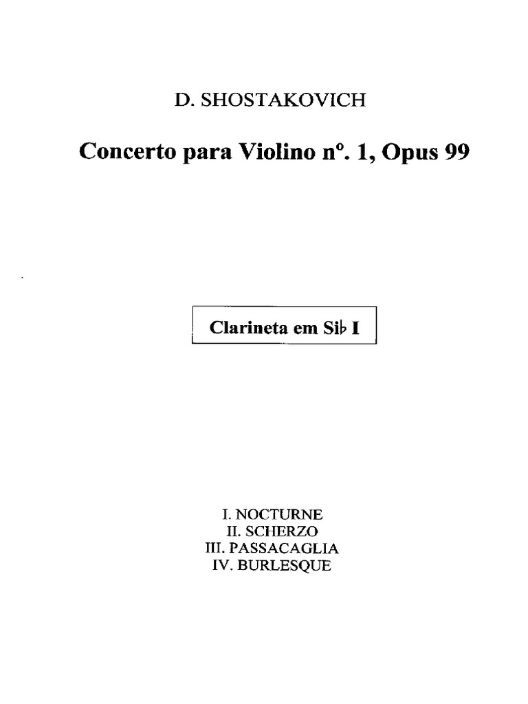 SHOSTAKOVICH - VIOLIN CONCERTO N.° 1 - 06 - CLARINETAS - Compressed | PDF
