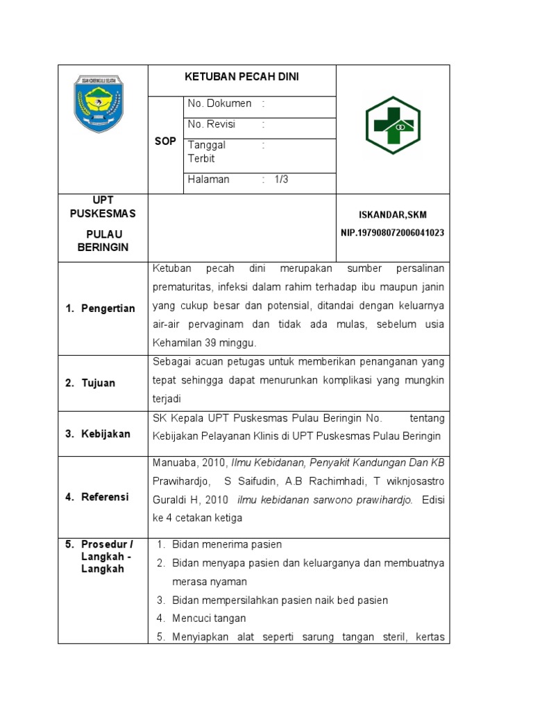 Ketuban Pecah Dini | PDF