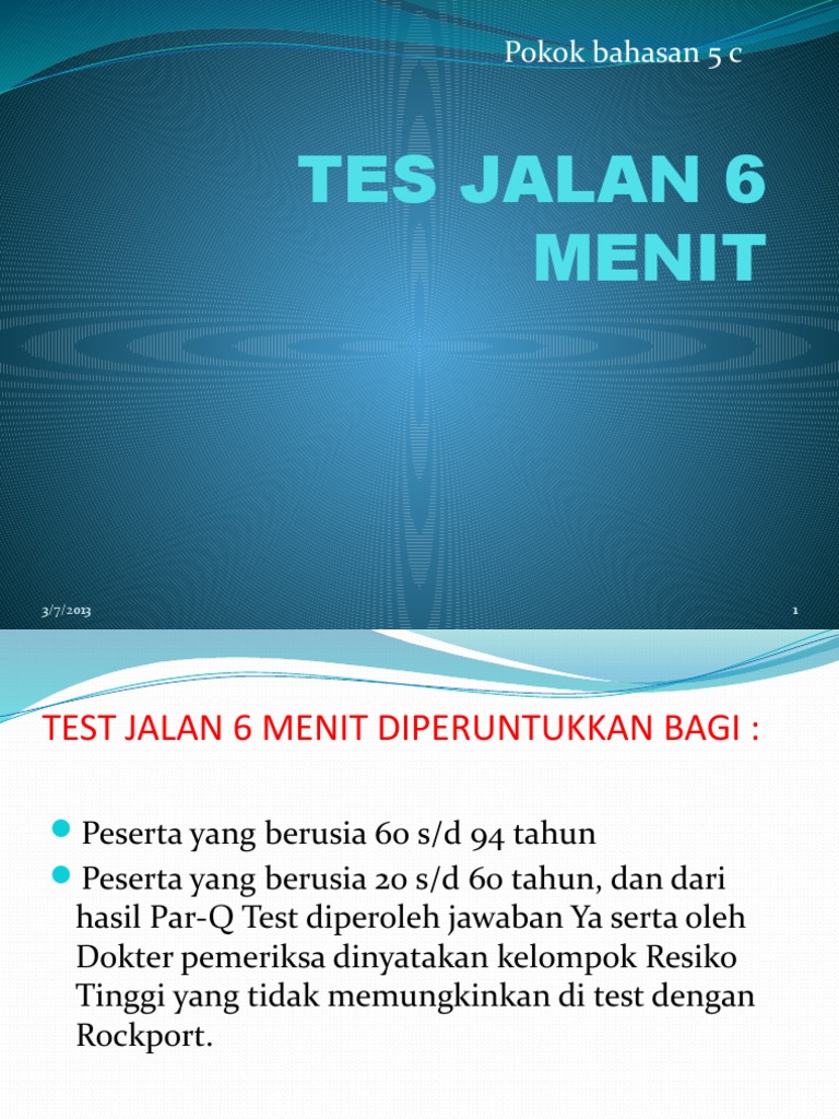 Test Jalan 6 Menit | PDF