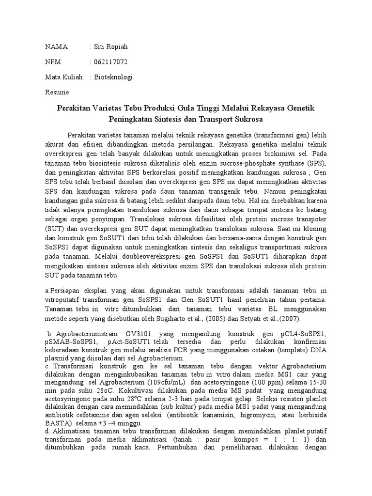 Rekayasa Genetik | PDF