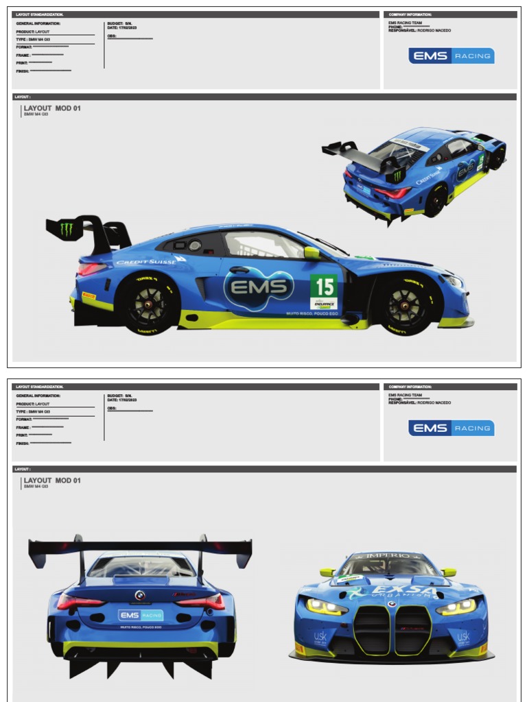 Layout Ems - BMW M4 GT3 - Rodrigo - Revisado 02 | PDF