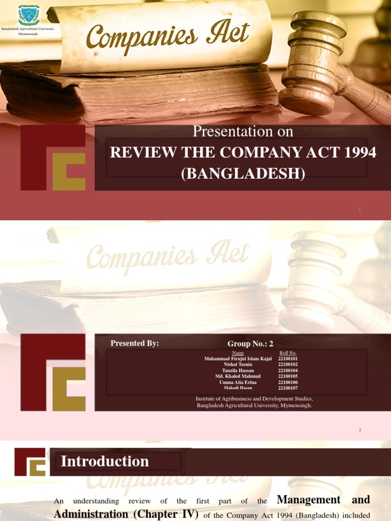 Assignment On Company Act of Bangladesh | PDF | Justice | Crime & Violence