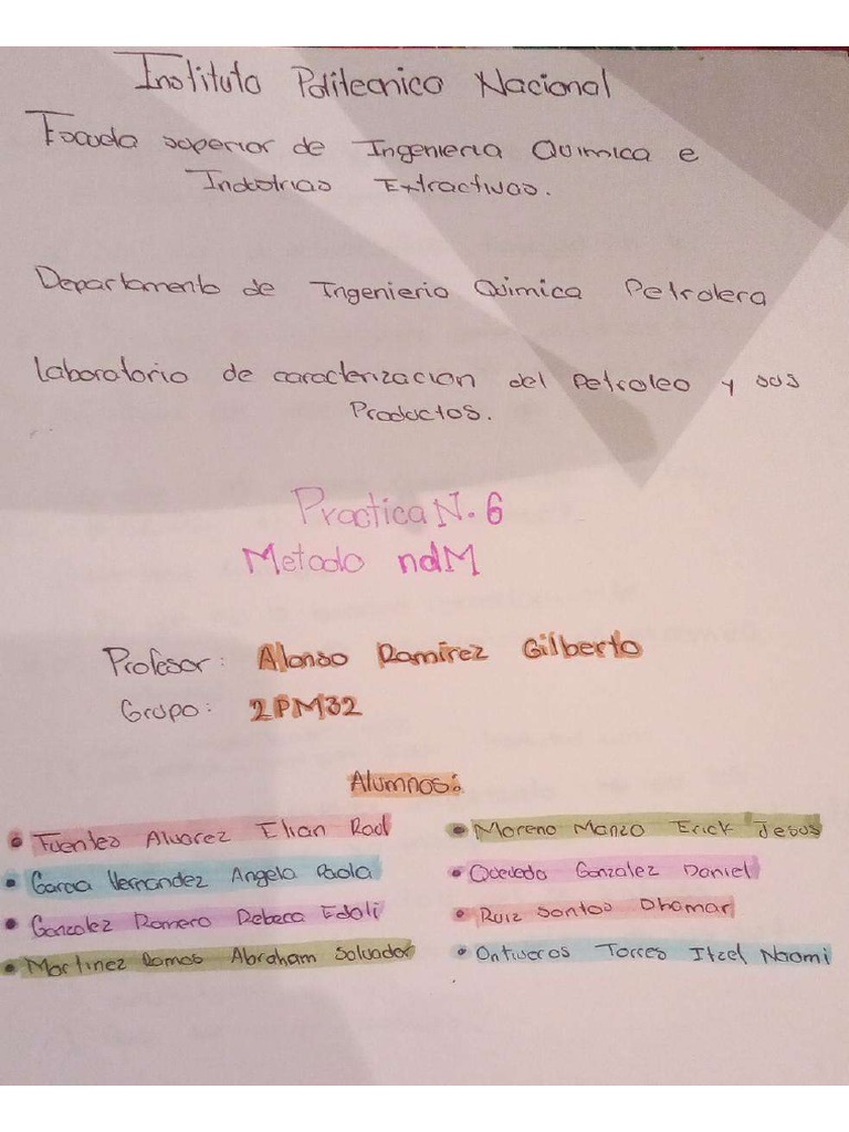 Práctica 6 Método NDM | PDF
