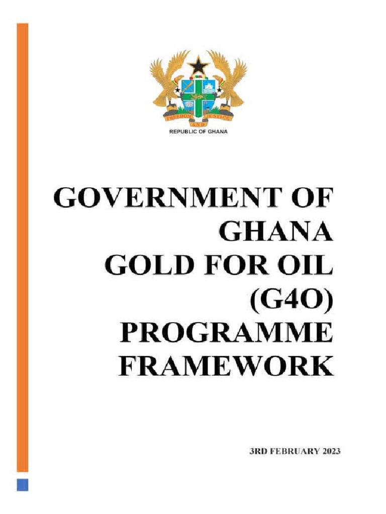 Gold For Oil Programme Framework | PDF