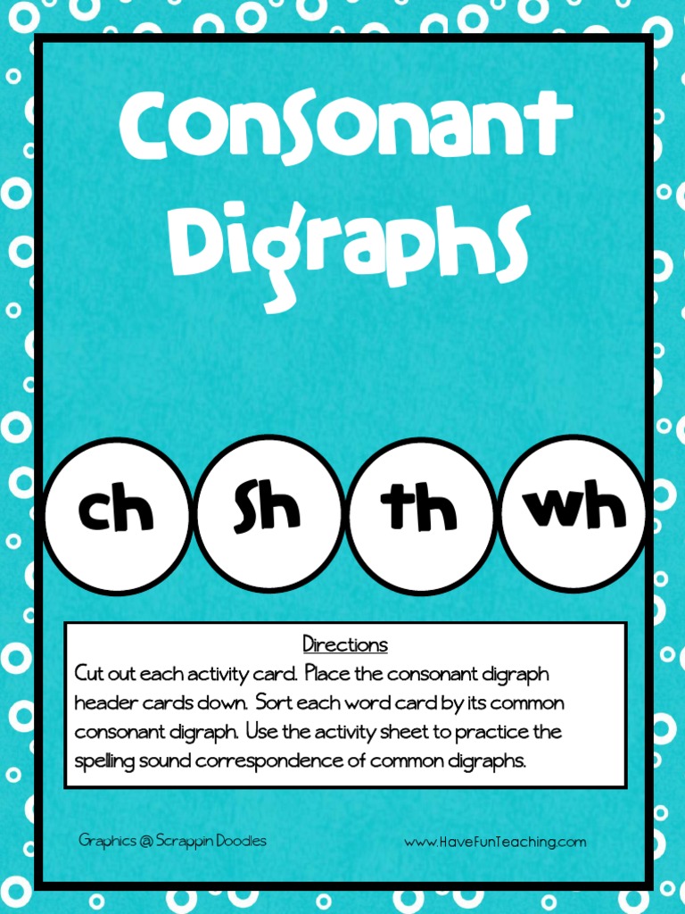 Consonant Digraphs CH SH TH WH Activity | PDF | Language Arts & Discipline