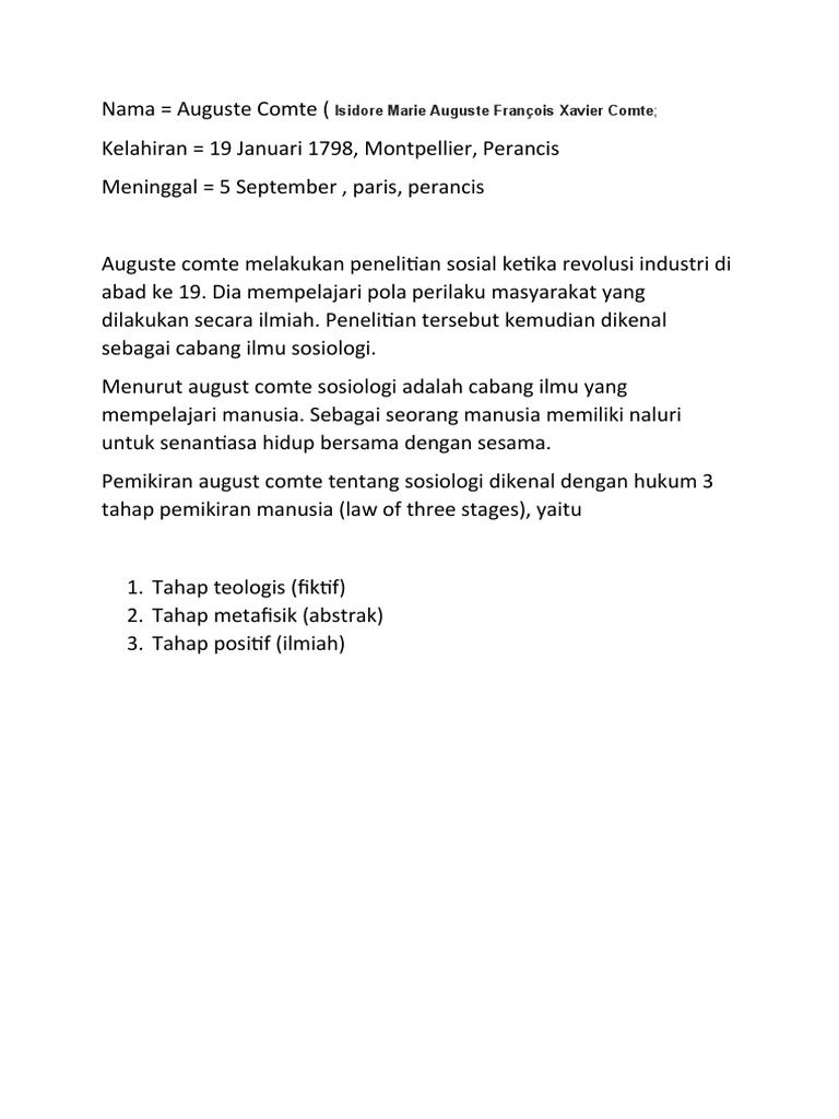 Sosiologi Aguste | PDF