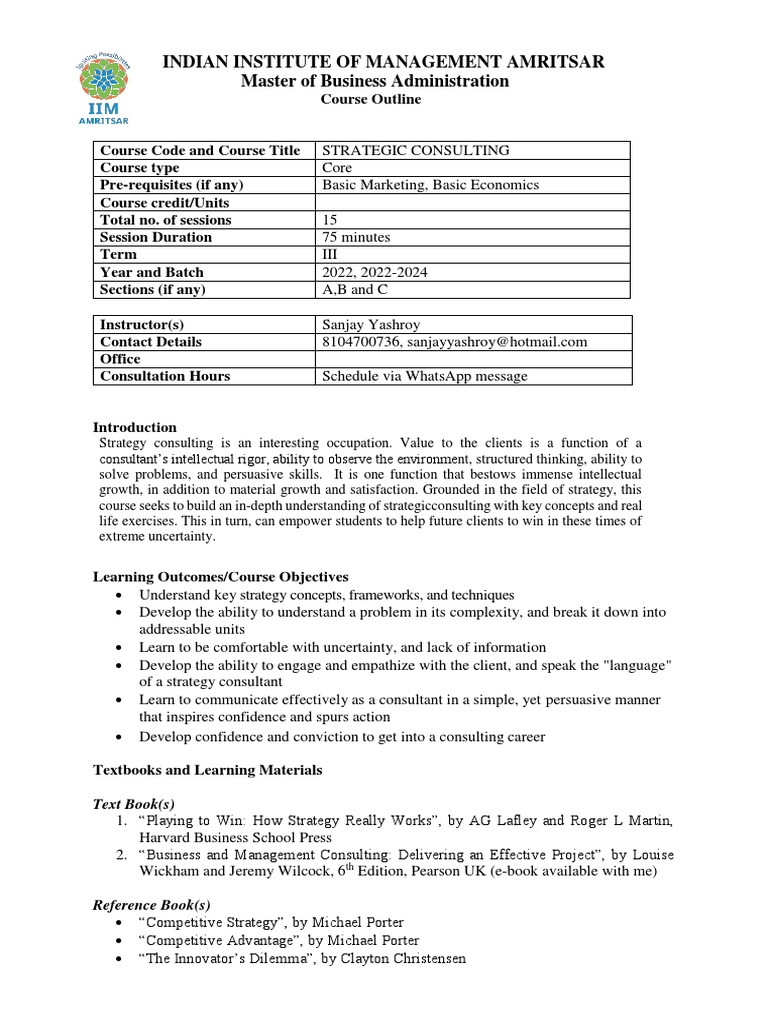 Stragetic Consulting | PDF | Strategic Management | Consultant