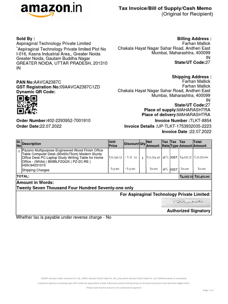 Table Invoice Final | PDF | Invoice | Trade