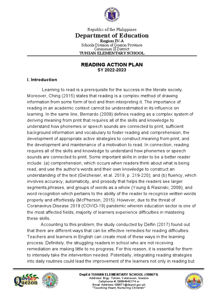 Maximizing the Benefits of Project EARES: Tuhian Elementary School's Research-Based Approach to ...