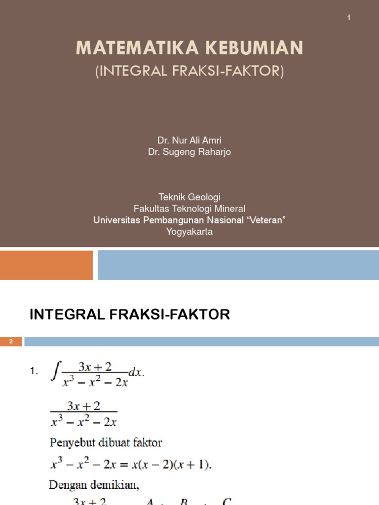 Integral Faksi-Faktor | PDF