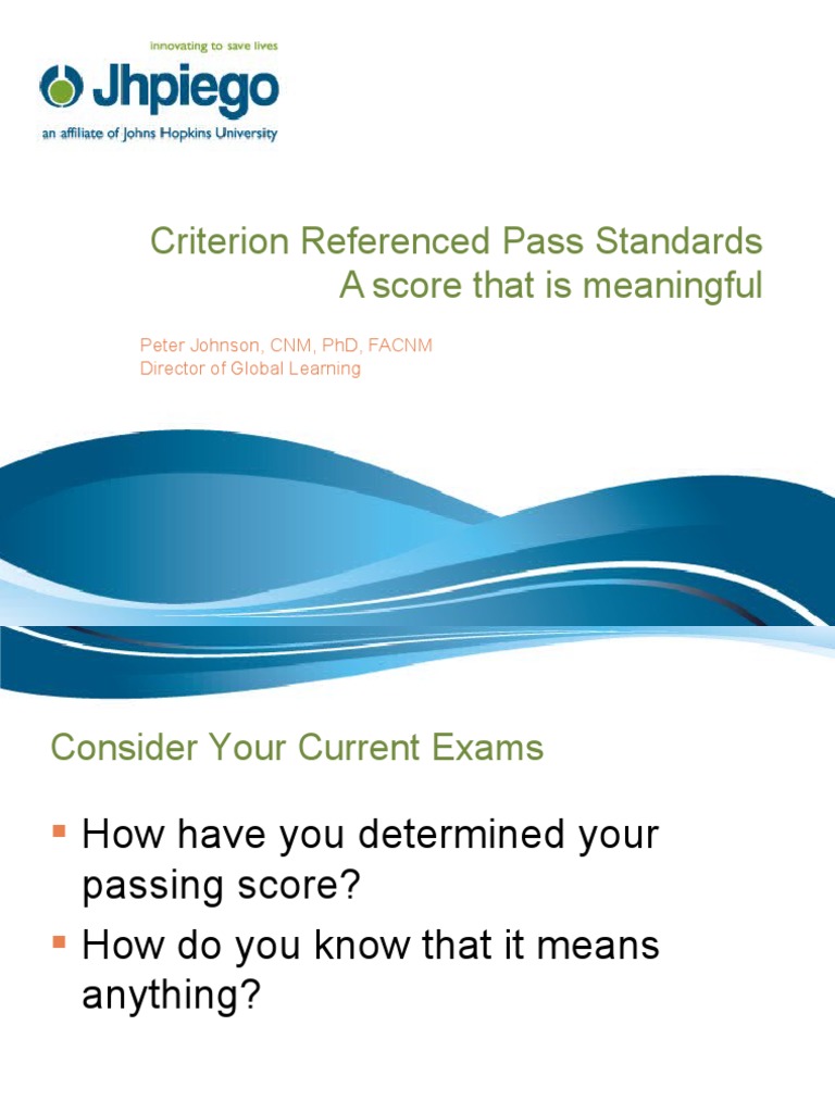 Criterion Referenced Pass Score July 09 | PDF | Cognitive Science ...