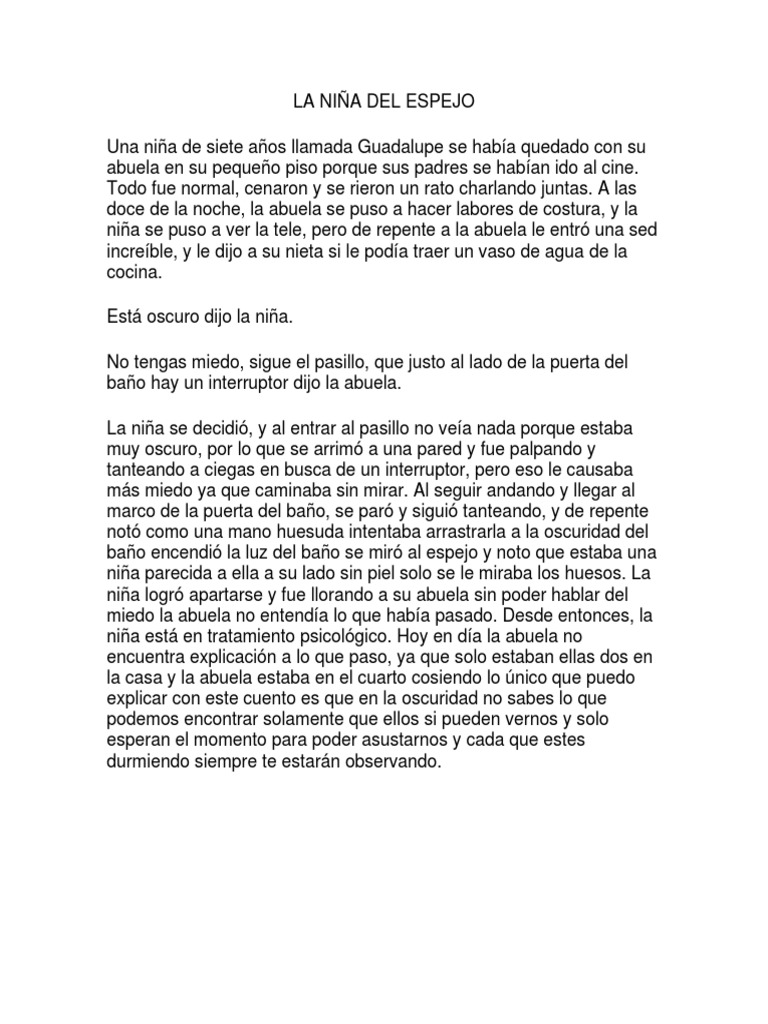 La Niña Del Espejo | PDF