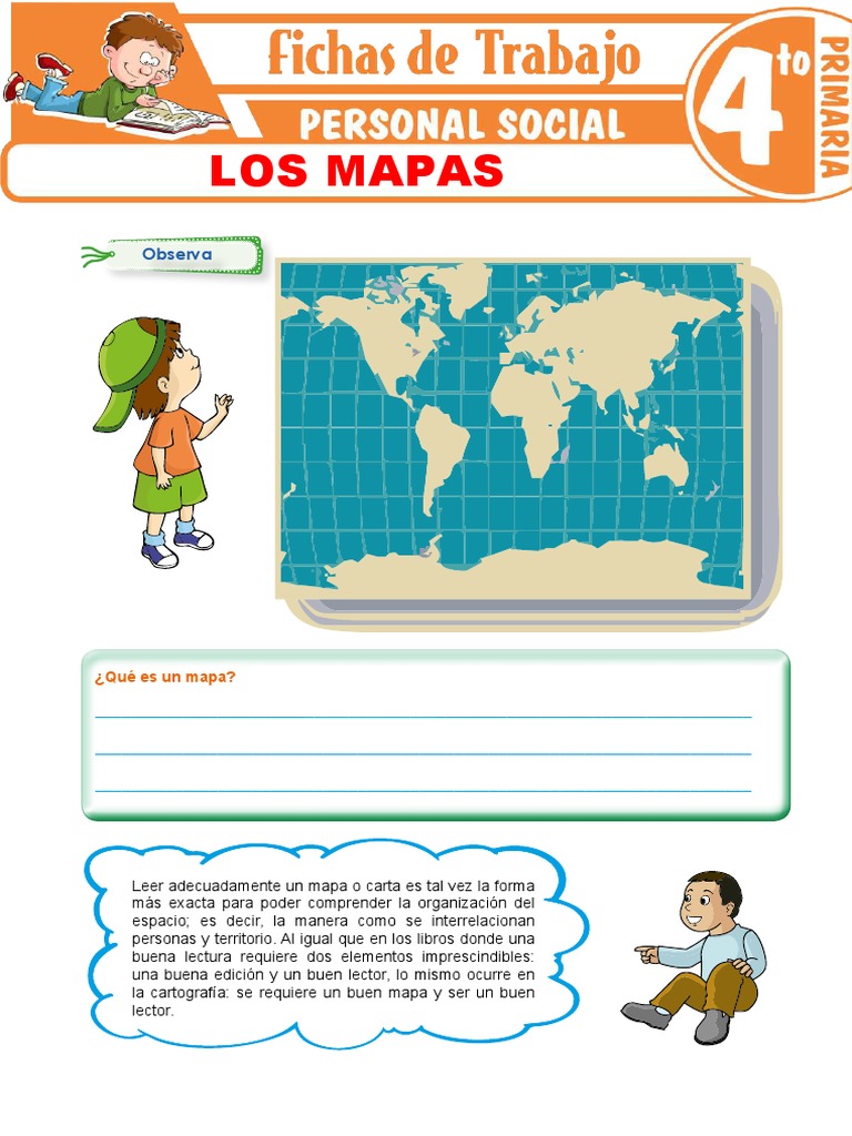 Los Mapas para Cuarto Grado de Primaria | PDF | Cartografía | Mapa
