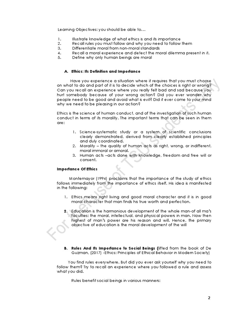 Ethics | PDF | Morality | Autonomy