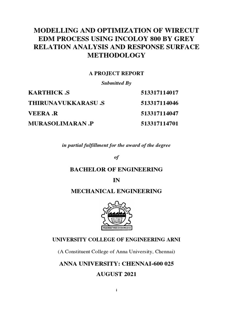 TEAM 7 - Mechanical Engineering Final Year Project | PDF | Machining | Building Materials