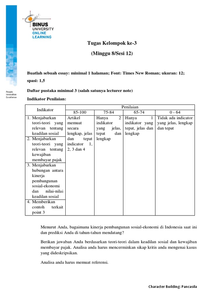 TK3-W8-S12-R3 - Group 8 | PDF