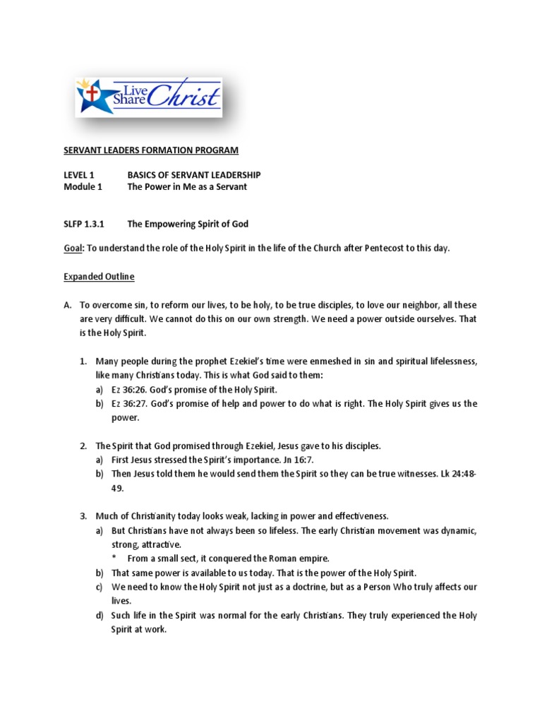 Understanding the Empowering Role of the Holy Spirit in the Life of the ...