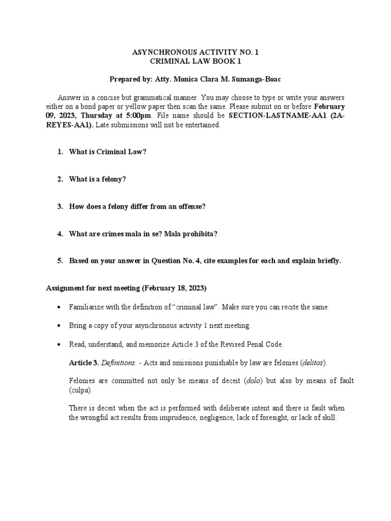 CLJ 3 Asynchronous Activity 1 | PDF