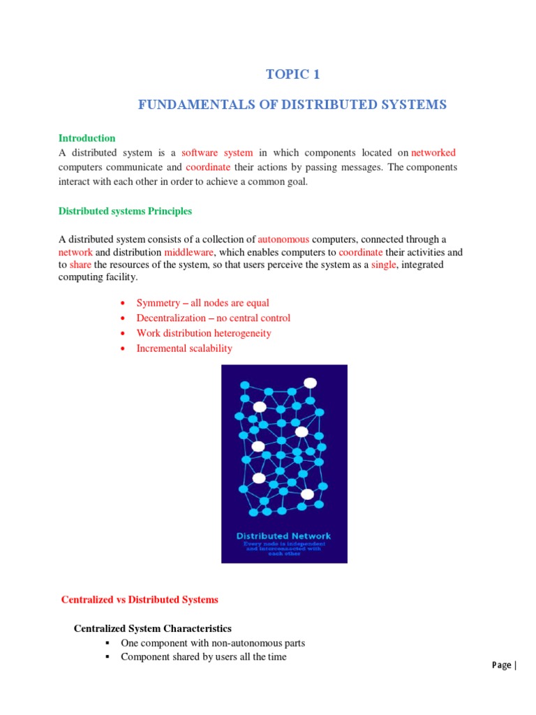 Lecture 1 - Fundamentals of distributed system | PDF | Distributed Computing | Computer Network