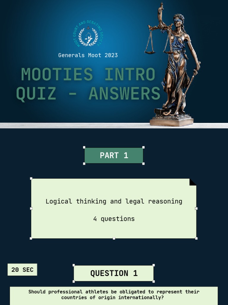 Mooties Intro Quiz Answers | Download Free PDF | Argument | Cognitive Science