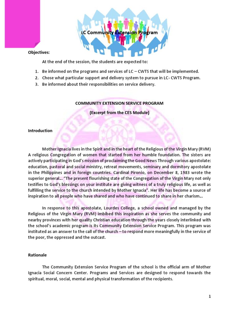 LC Community Extension Program | PDF | Social Work | Nursing