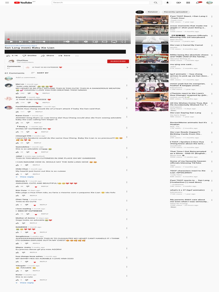 San Lang Meets Baby Xie Lian - YouTube | PDF