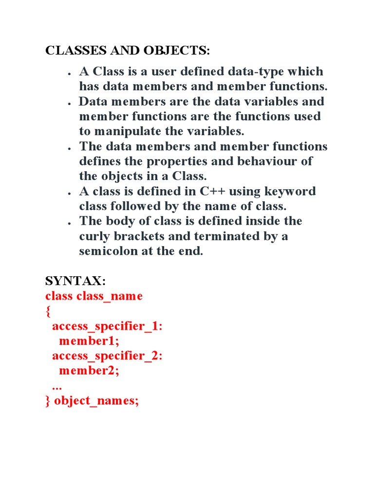 Classes Objects Friendfunc Frndclass | PDF | Programming | Constructor ... Classes Objects Friendfunc Frndclass | PDF | Programming | Constructor ...