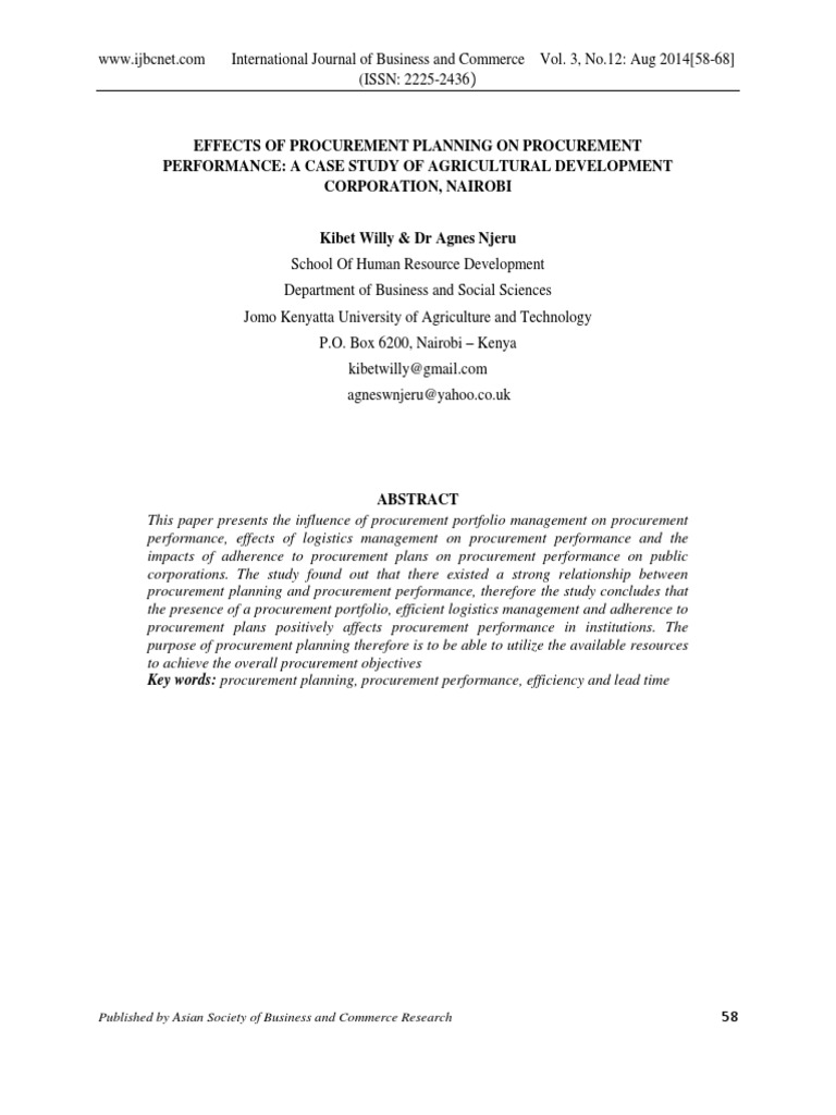 IJBC-14-31109 Procurement Function | PDF | Procurement | Sampling ...