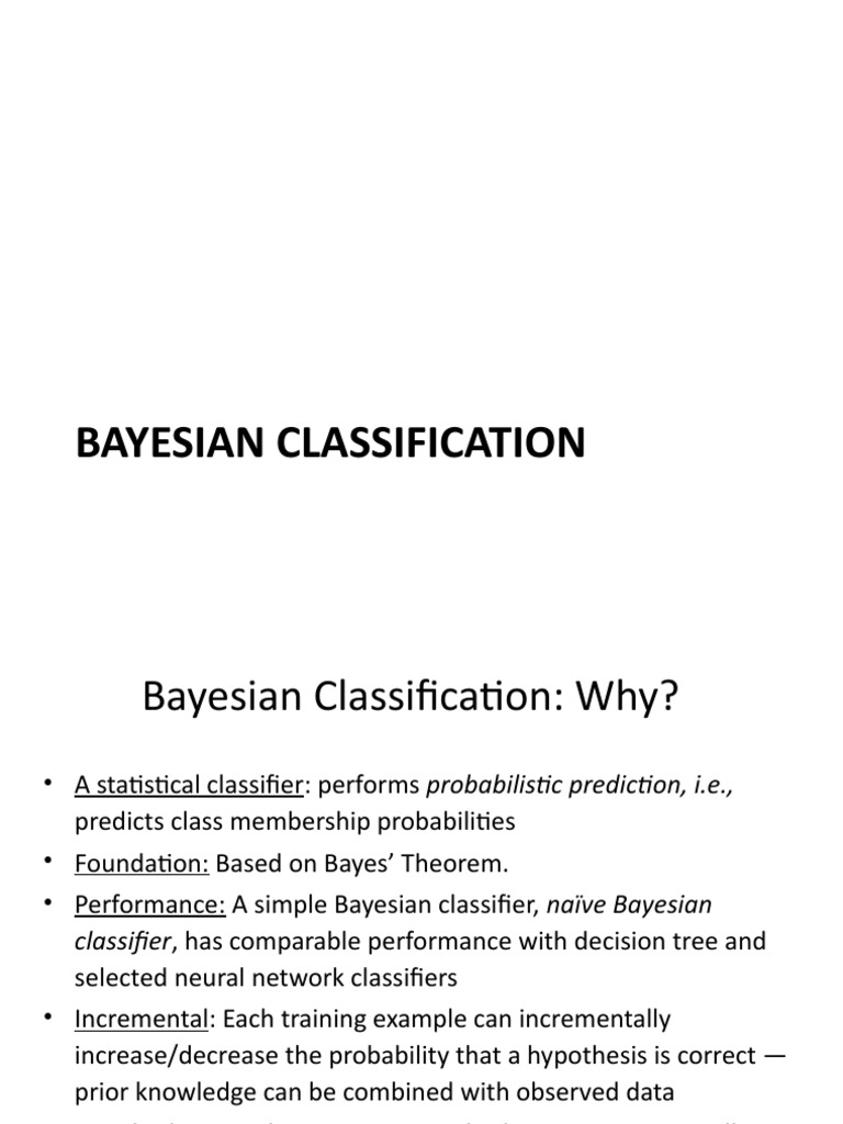 Classification Bayes Pdf Bayesian Inference Statistical Classification