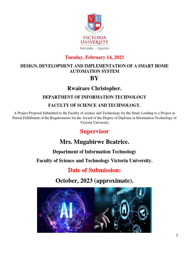 Project Proposal | PDF | Home Automation | Internet Of Things