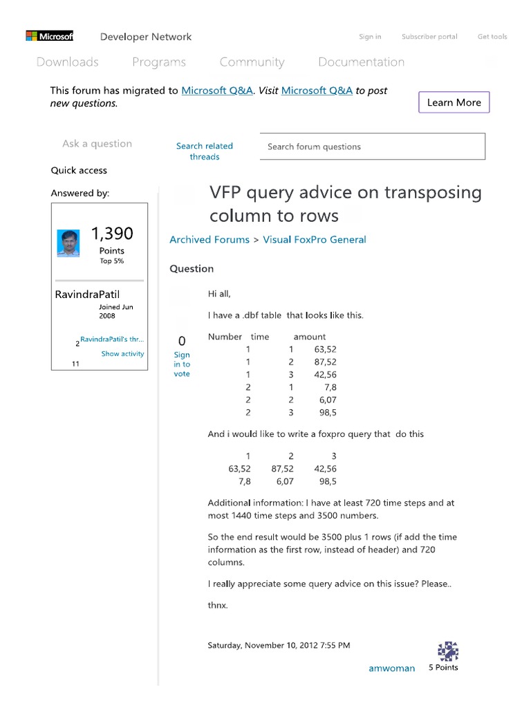VFP Transpose | PDF VFP Transpose | PDF