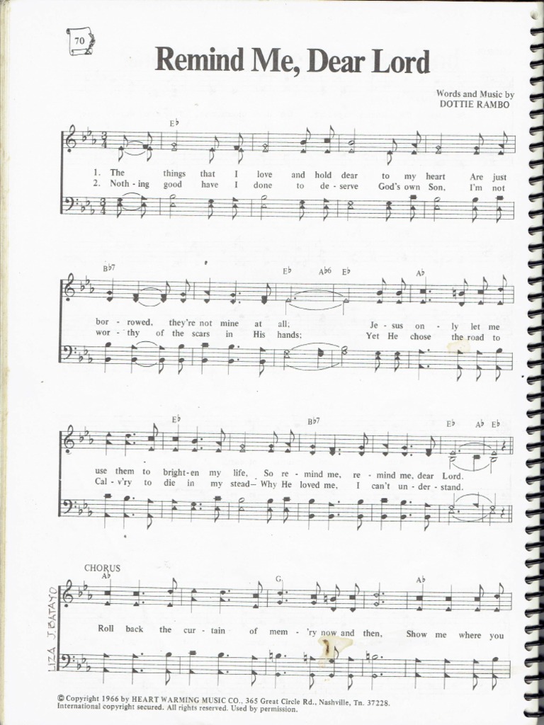 Remind Me Dear Lord | PDF