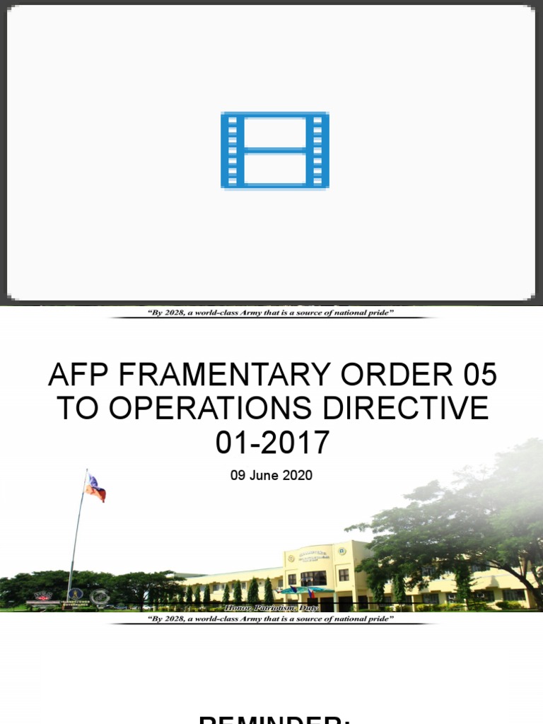 Info Brief For AFP CAMPLAN | PDF | Military | Government