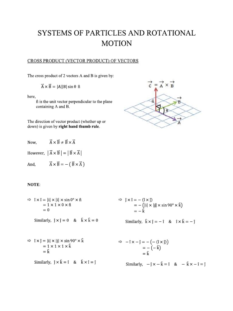 Systems of Particles and Rotational Motion | PDF
