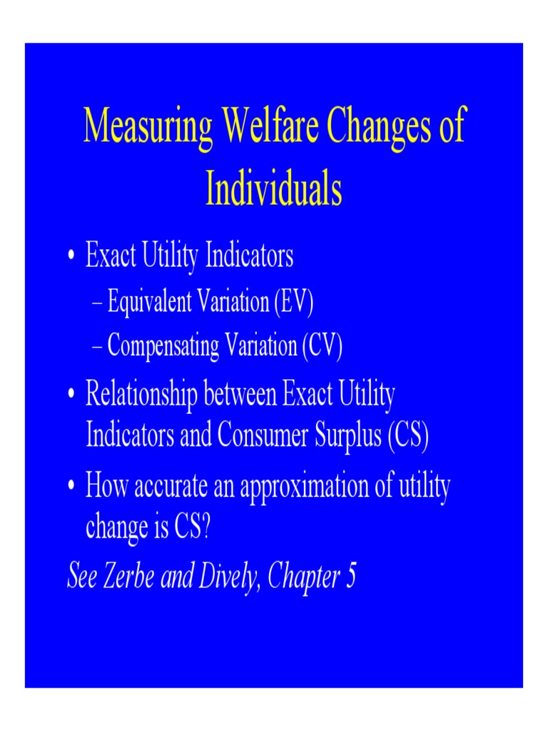 Measuring Welfare Change of Consumer | Download Free PDF | Utility ...